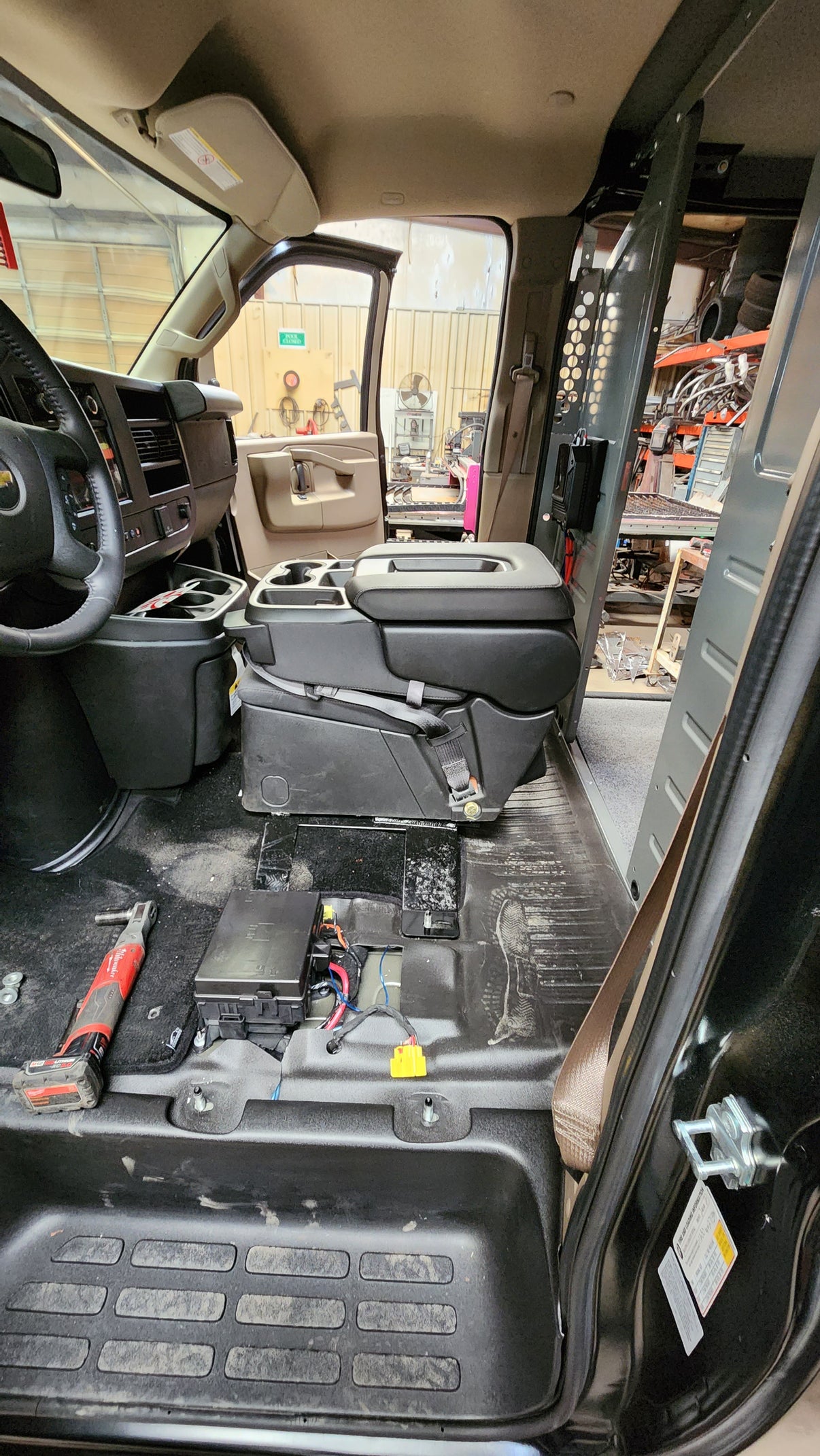 '22 chevy express center console bracket – Turn 5 Fabrication