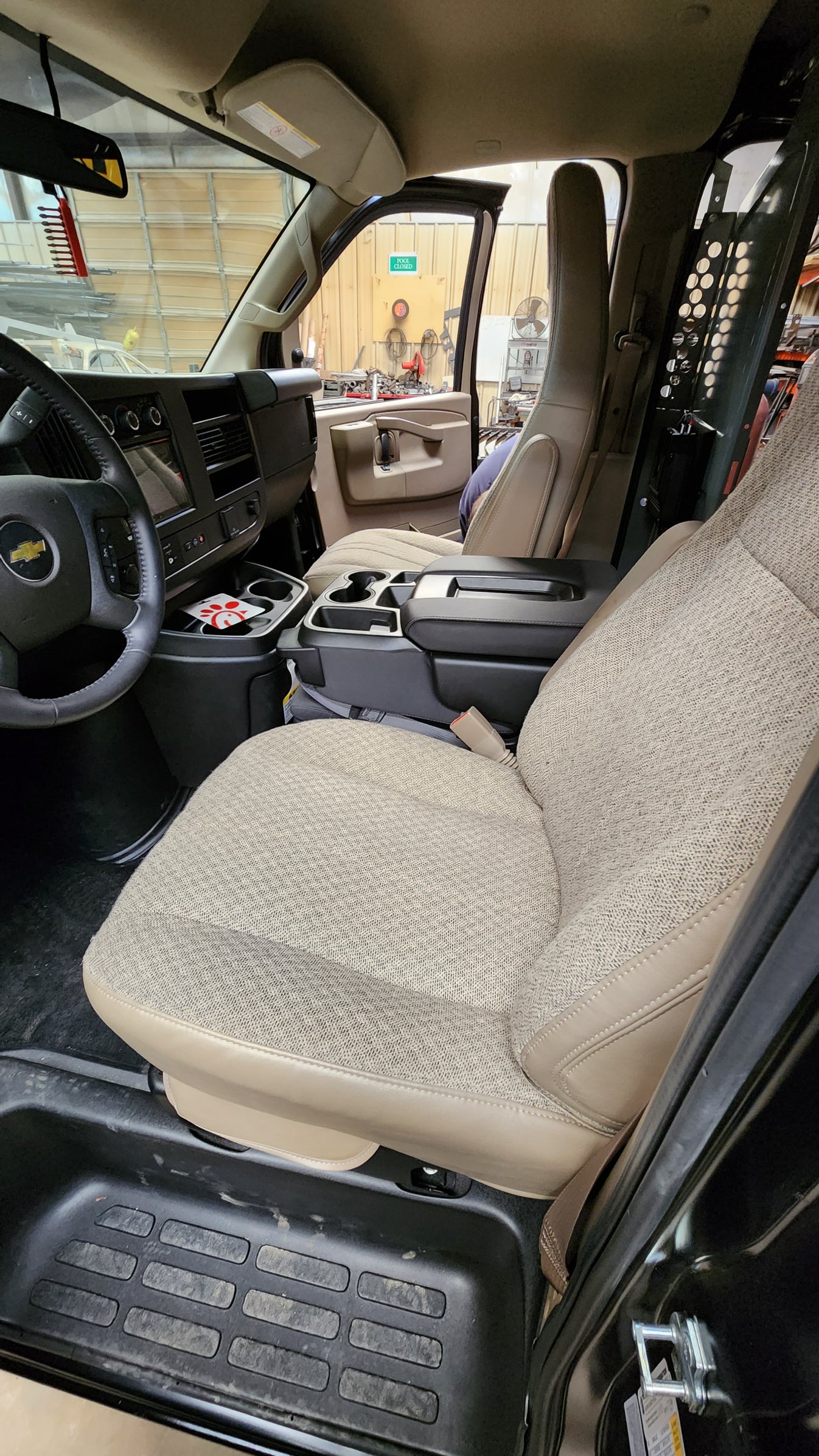 '22 chevy express center console bracket – Turn 5 Fabrication